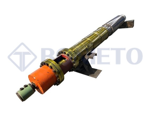 expanded and collapsed tension reel, payoff reel mandrel assembly